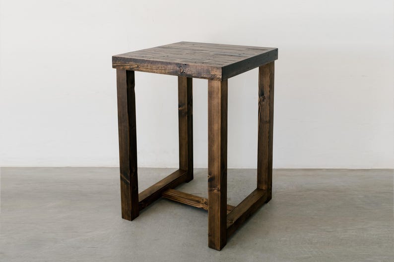 Square Bar Table in Natural, Provincial or Espresso Finish | Dining or ...