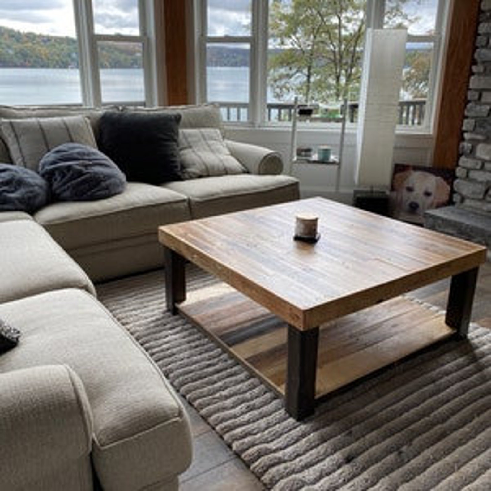Square Coffee Table in Natural, Provincial or Espresso Finish Color ...