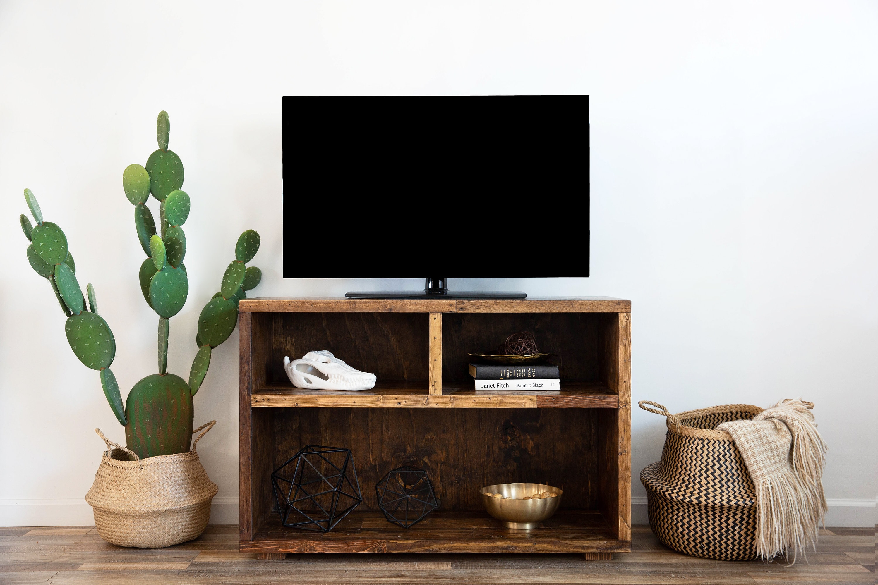 Reclaimed Wood Media Unit in Natural TV Stand Entertainment - Etsy