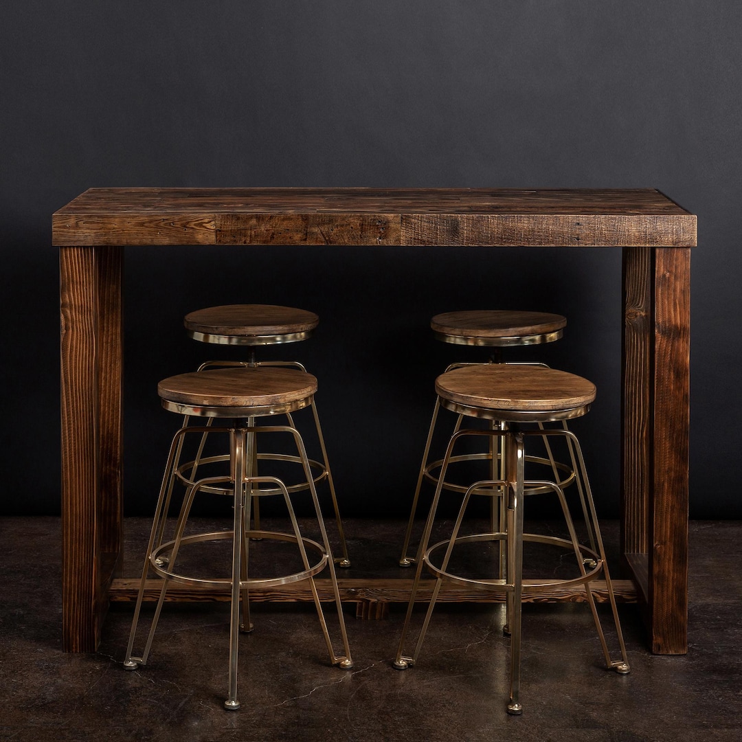 Bar Table in Provincial Finish With Optional Power Outlet | Loved as a ...