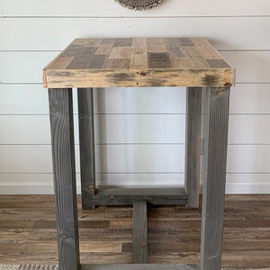 Square Bar Table in Natural, Provincial or Espresso Finish | Dining or ...