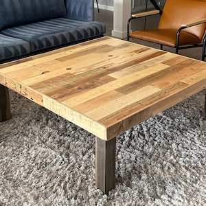 Square Coffee Table in Natural, Provincial or Espresso Finish Color ...