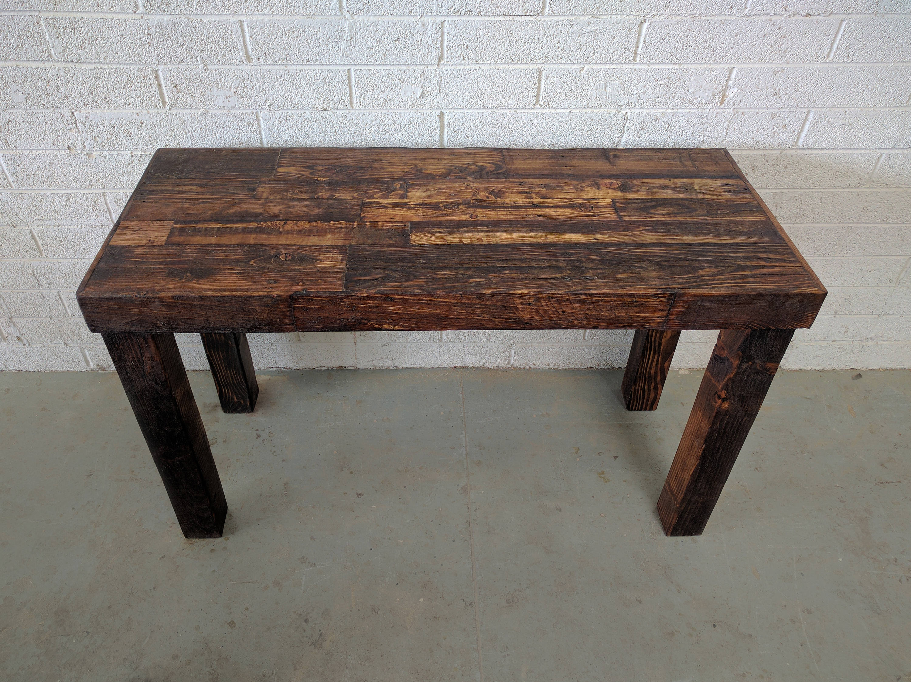 reclaimed wood modern rustic desk work table laptop station | Etsy