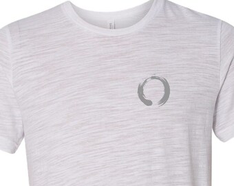 Enso Zen Circle Pocket Print Ladies Yoga Triblend Long-sleeve Scoop Tee ...