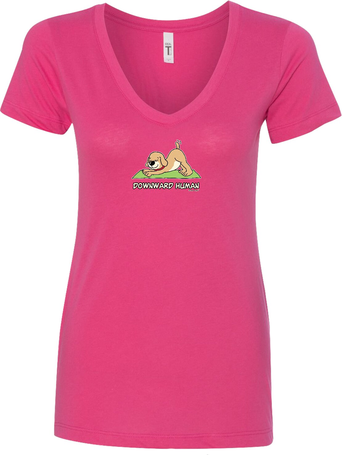 Downward Human Ladies Yoga V-neck Tee Shirt = DHUMAN-N1540 - Etsy