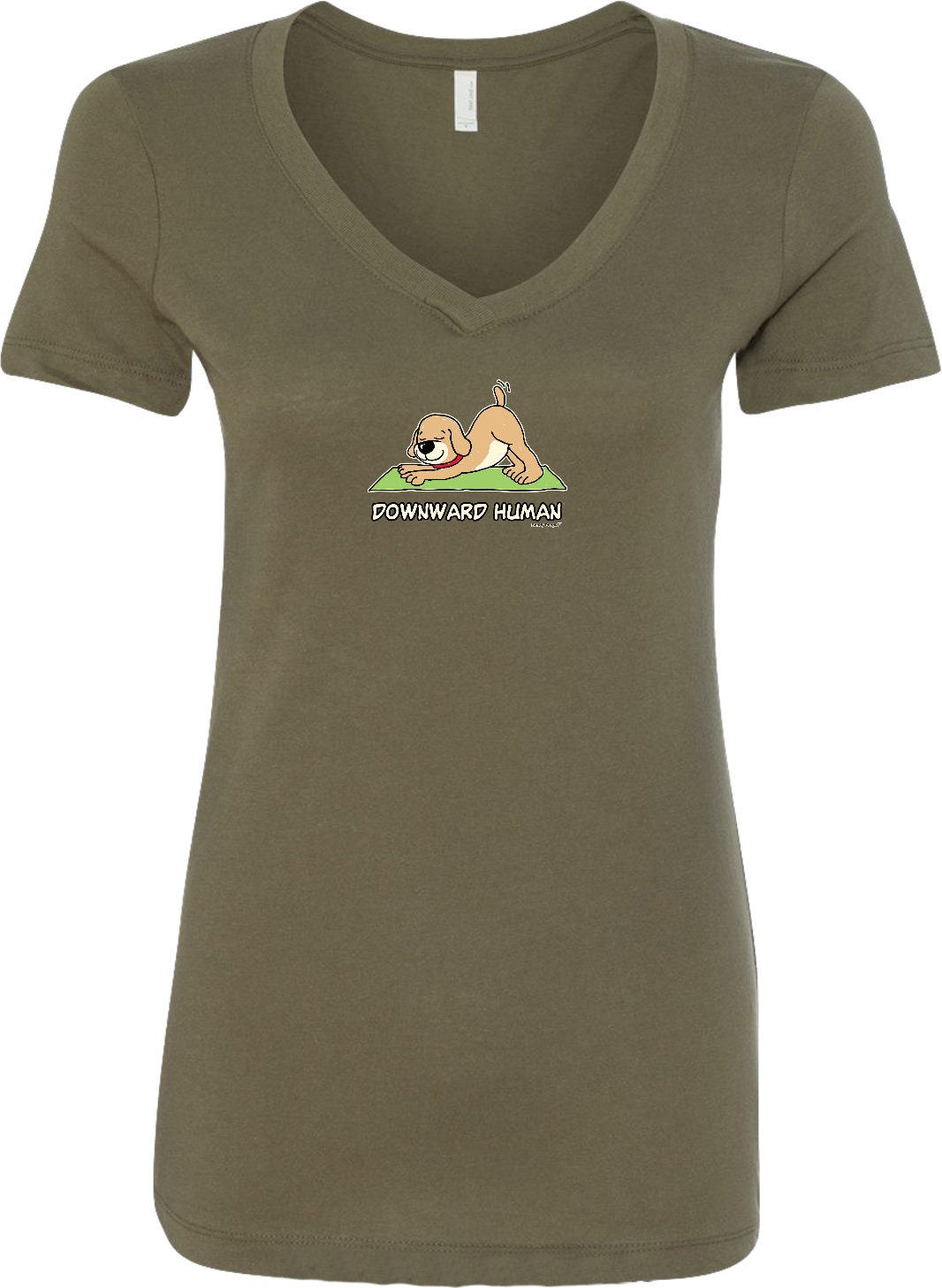 Downward Human Ladies Yoga V-neck Tee Shirt = DHUMAN-N1540 - Etsy