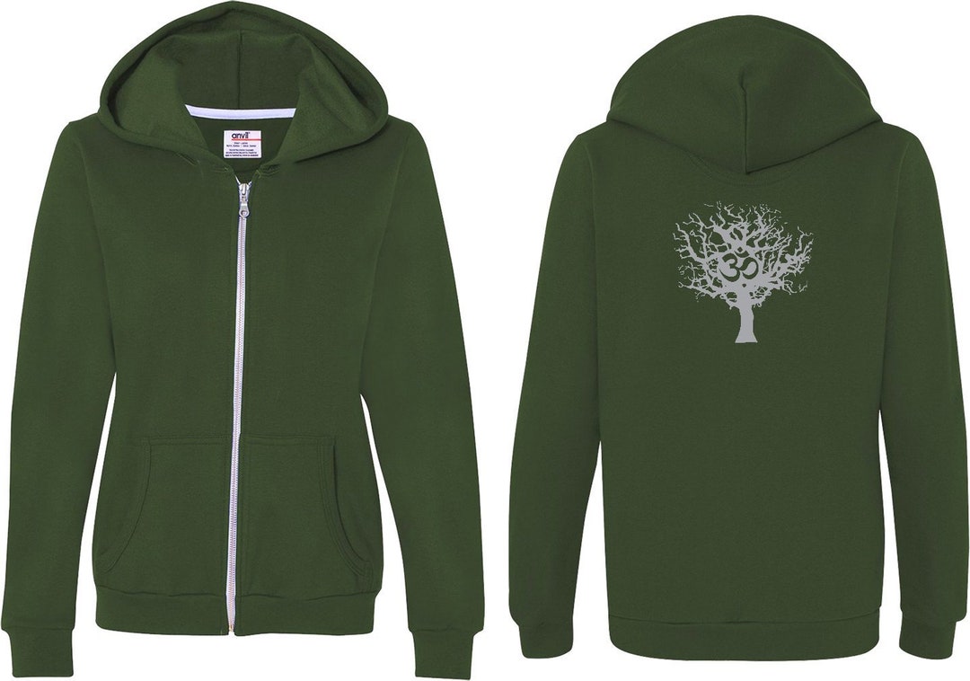 Grey Tree of Life Back Print Ladies Full Zip Hoody = GREYTREE-BP ...
