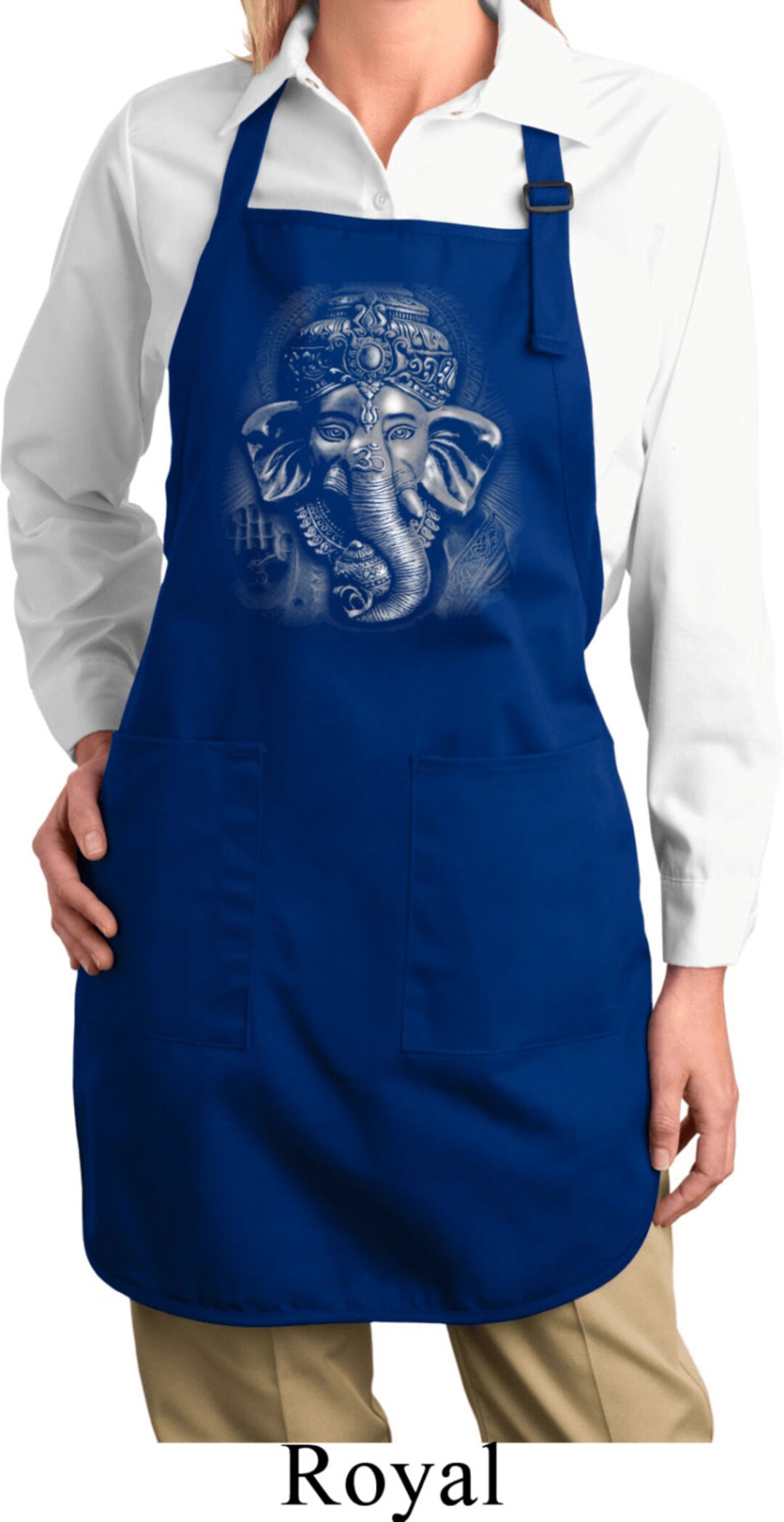 3D Ganesha Dark Full Length Apron With Pockets = A500-3DDARK - Etsy