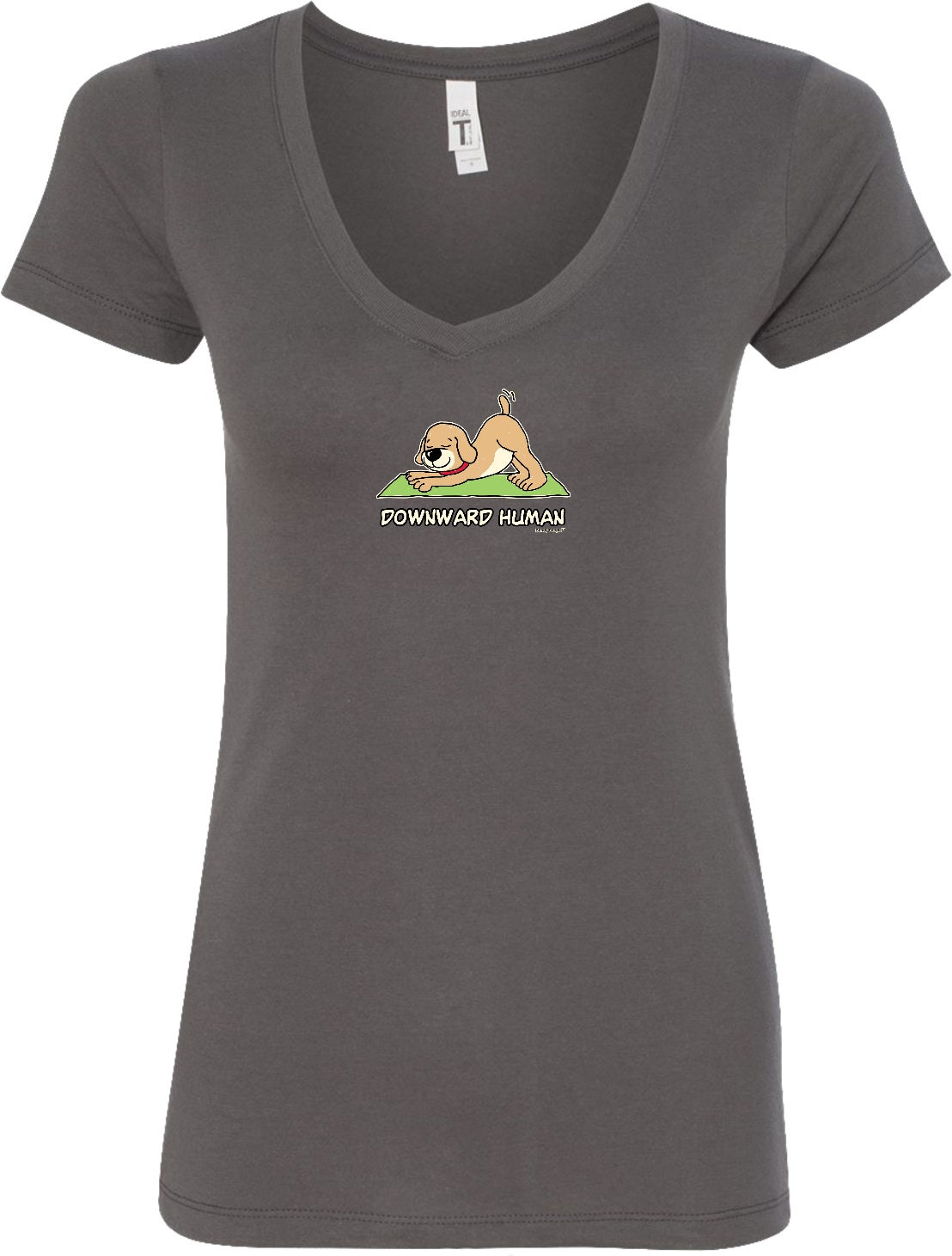 Downward Human Ladies Yoga V-neck Tee Shirt = DHUMAN-N1540 - Etsy