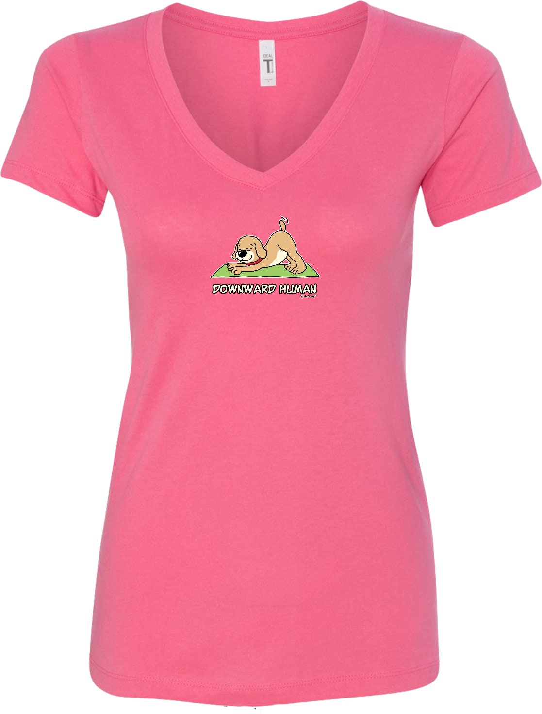 Downward Human Ladies Yoga V-neck Tee Shirt = DHUMAN-N1540 - Etsy