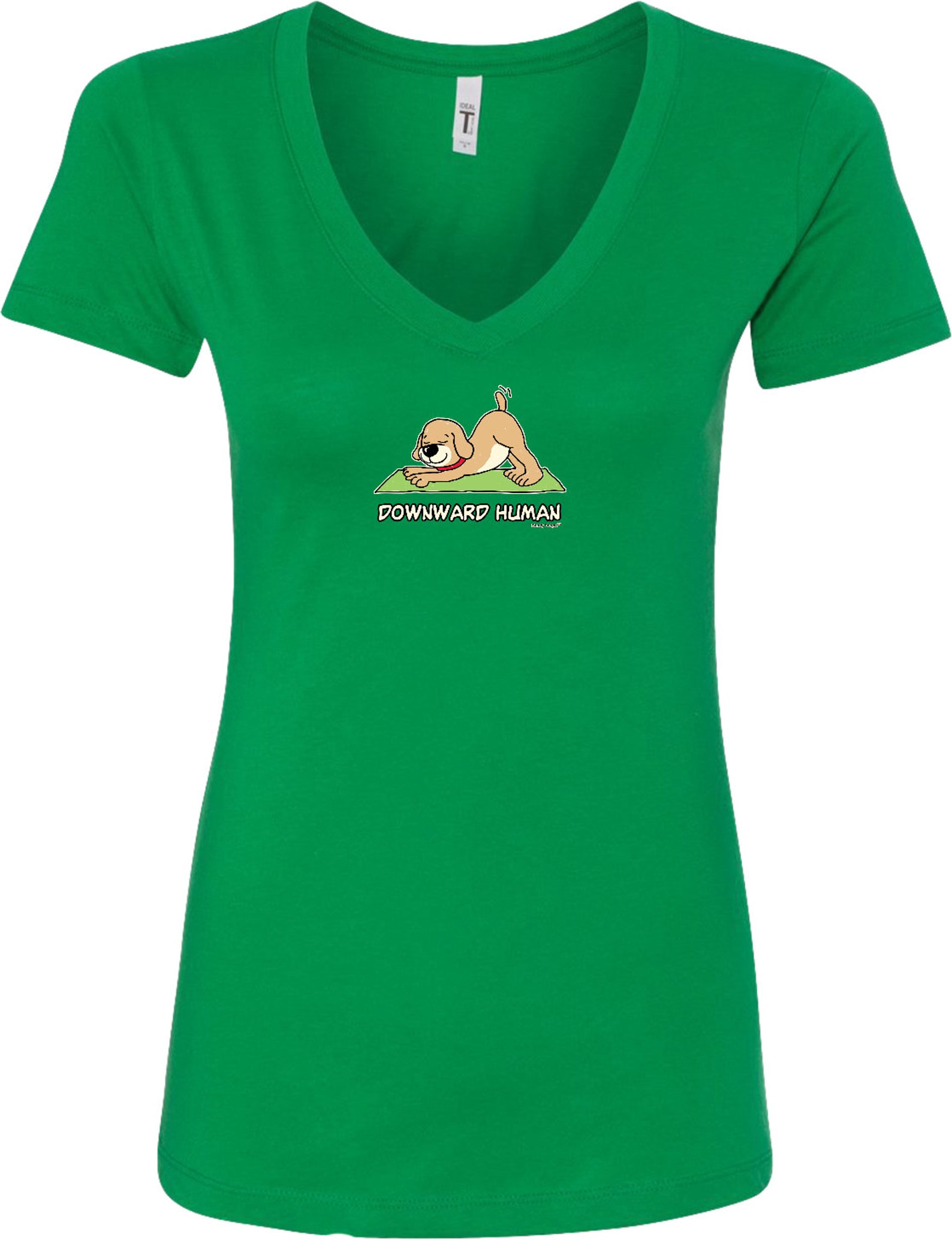 Downward Human Ladies Yoga V-neck Tee Shirt = DHUMAN-N1540 - Etsy
