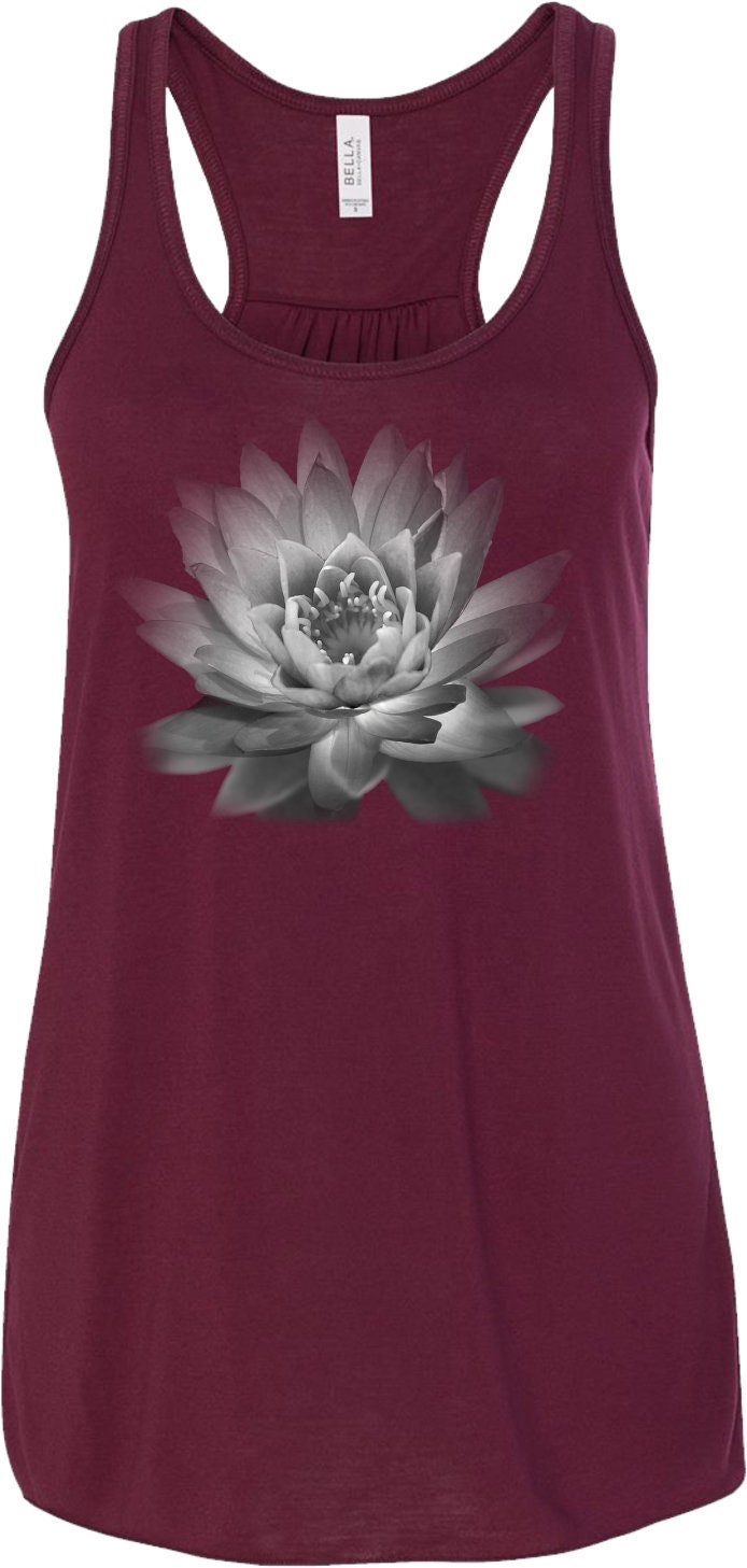 Lotus Flower Ladies Yoga Flowy Racerback Tanktop = LOTUSFLWR-8800 - Etsy