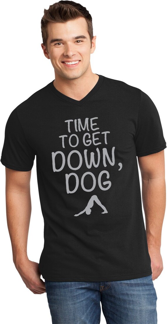 Time To Get Down Dog Men's Very Important Tee V-Neck | Etsy