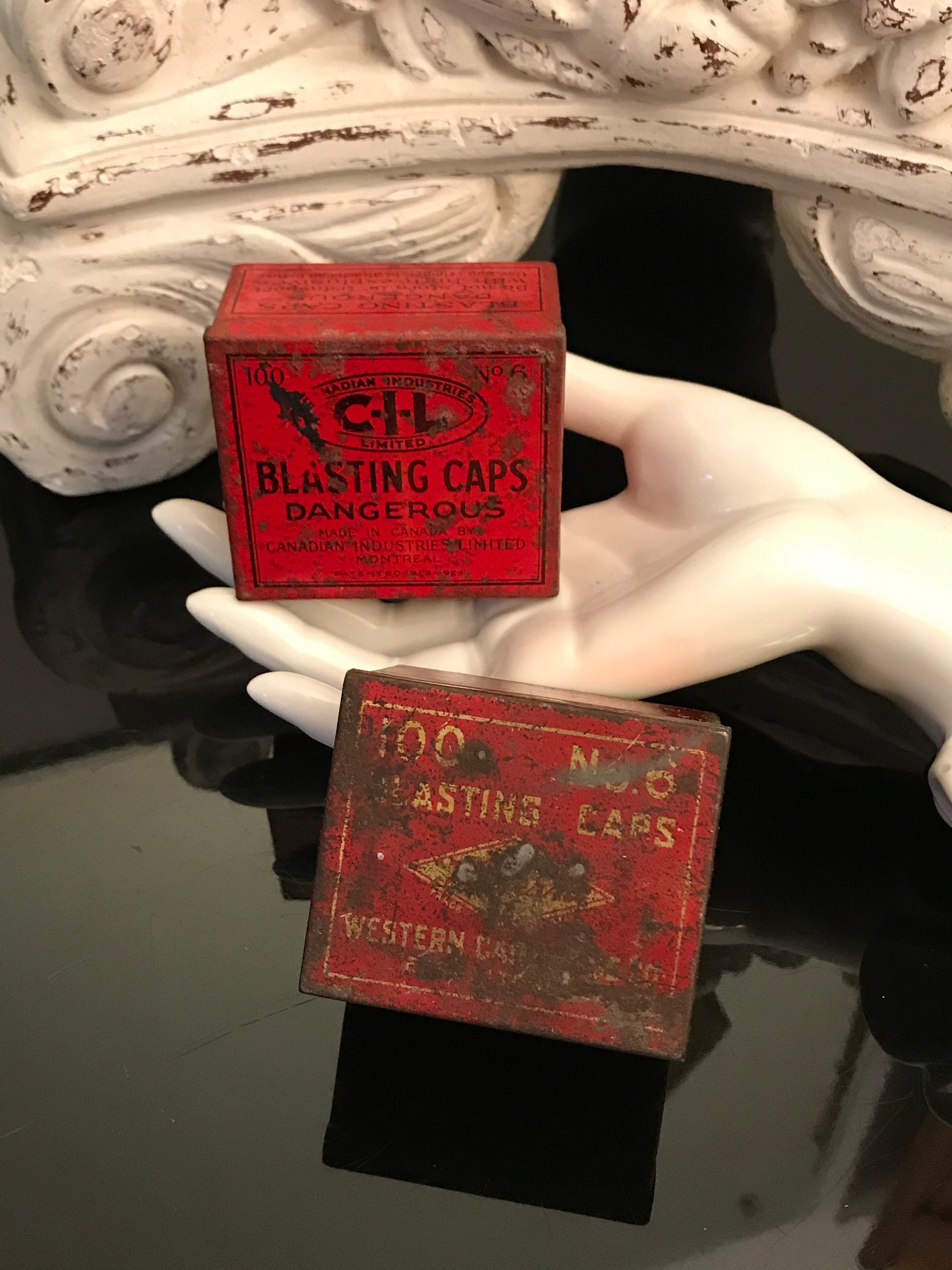 Vintage CIL & Western Blasting Cap Tins Empty / Canadian | Etsy