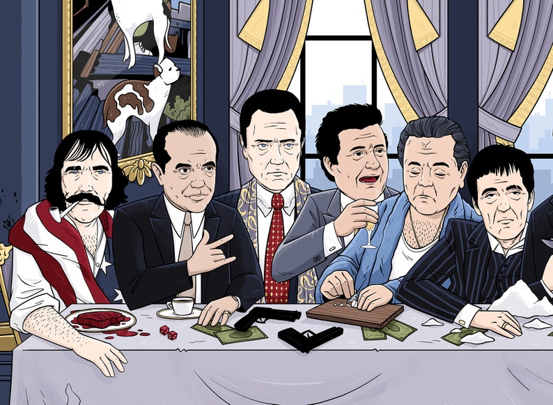 The Last Mafia Supper A3 Poster - Etsy