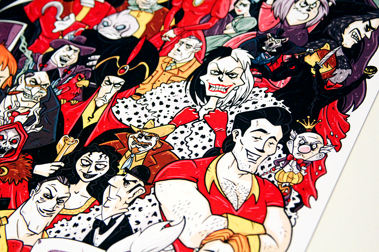 Disney Villain Poster A3 Size - Etsy