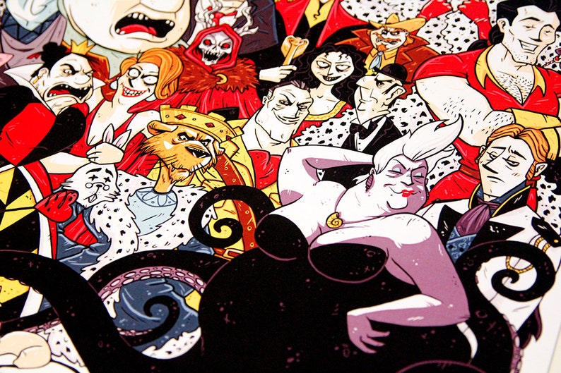 Disney Villain Poster A3 Size - Etsy Singapore
