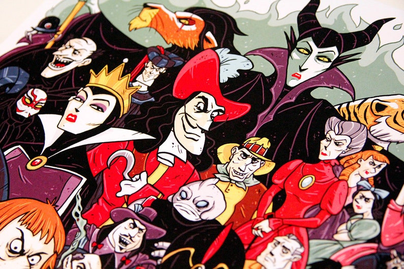 Disney Villain Poster A3 Size - Etsy