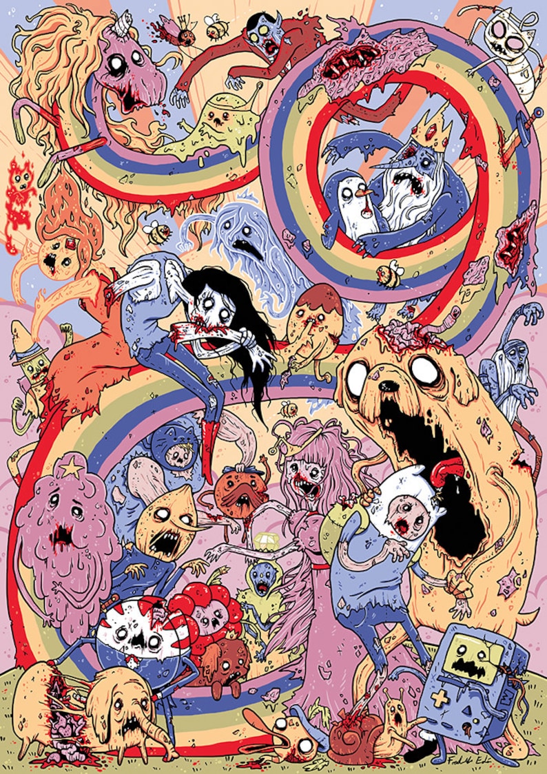 Adventure Time Zombie Poster A3 Size - Etsy Norway