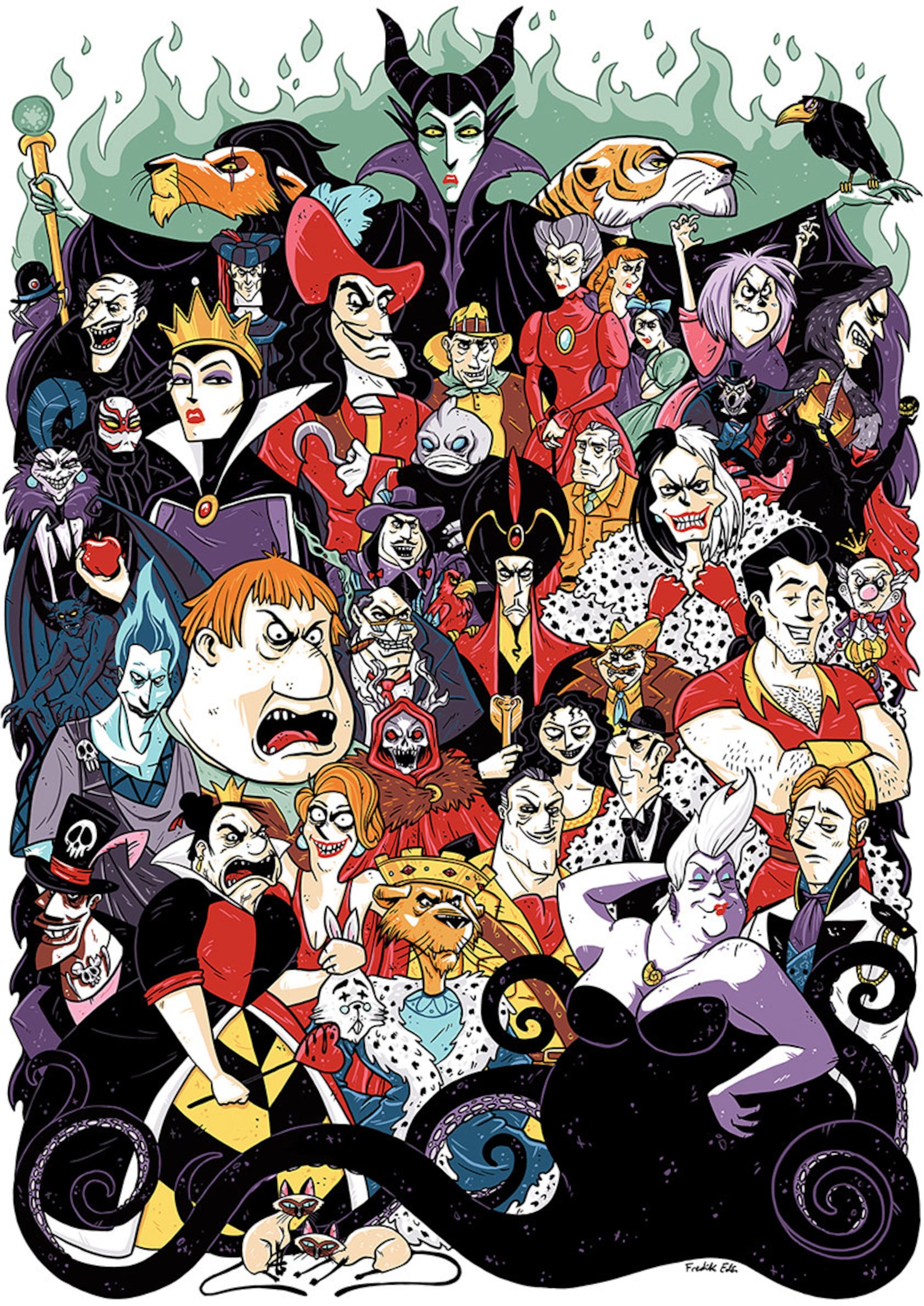 Disney Villain Poster A3 Size - Etsy