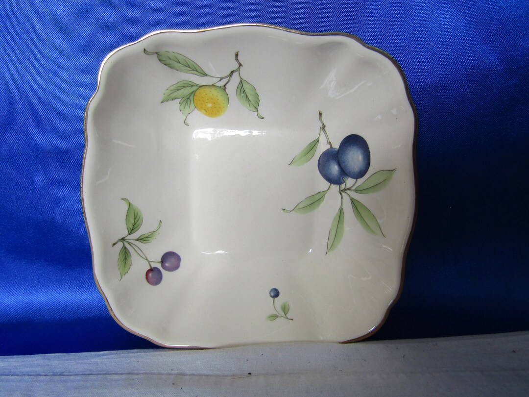 Vintage Square Dish Made by Arklow Pottery, Republic of Ireland, Fruit ...