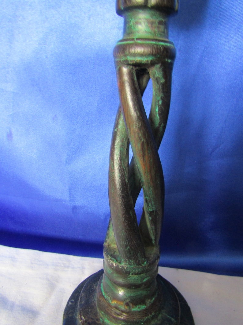 Mid-victorian Open Barley Twist Oak Wooden Candlestick - Etsy