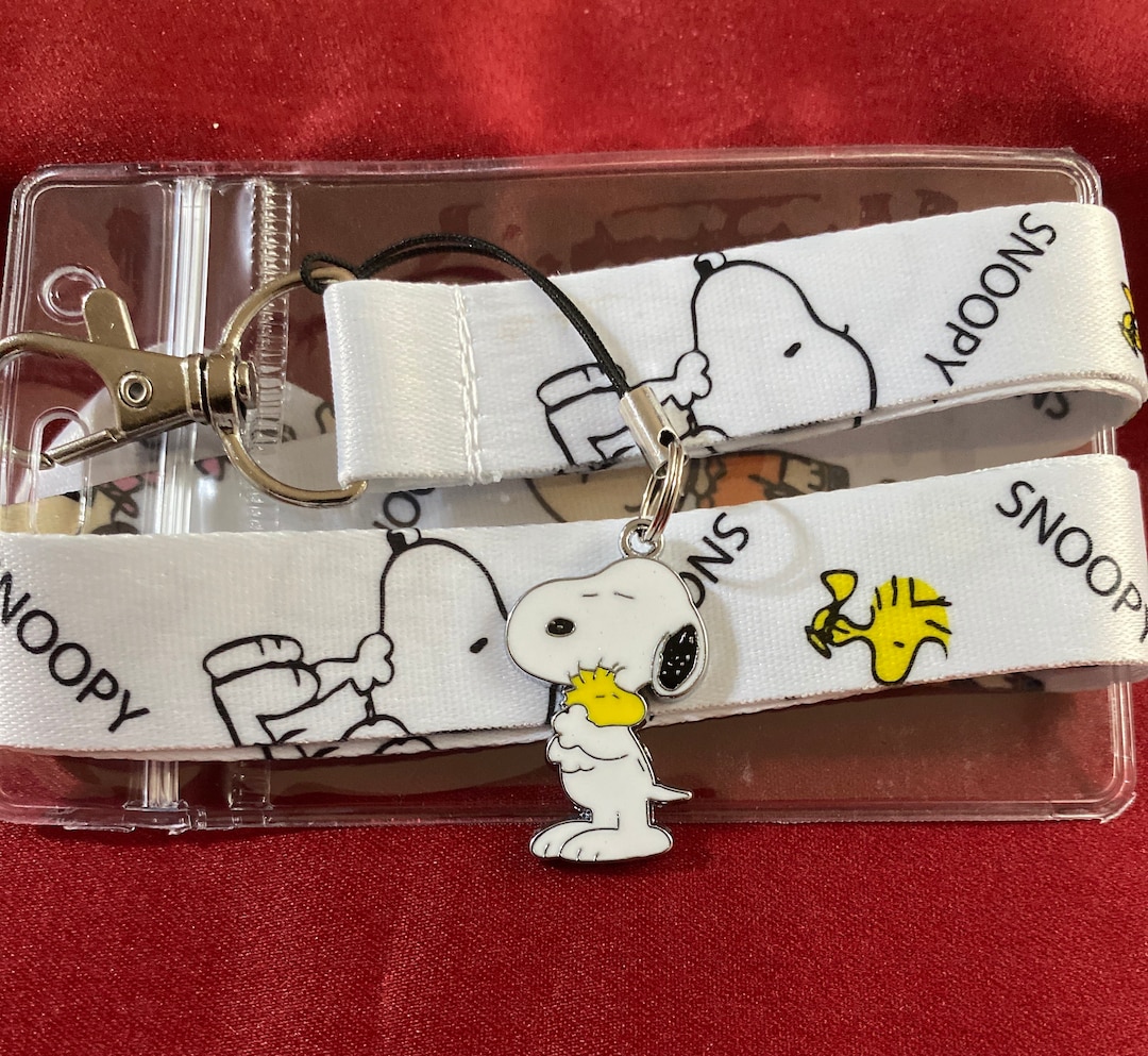Snoopy Lanyard, Snoopy Charm & ID Holder Bus Pass/keys/neck Strap/gift ...