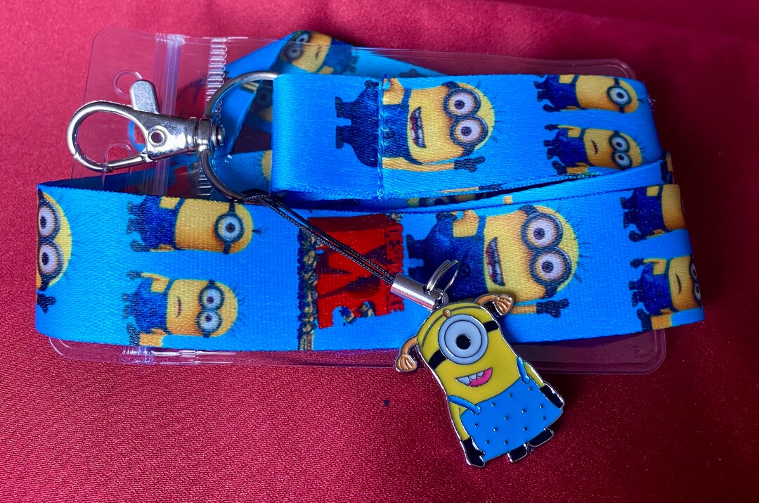 Minions despicable Me/gru Lanyard, Minion Charm & ID Holder Bus Pass ...