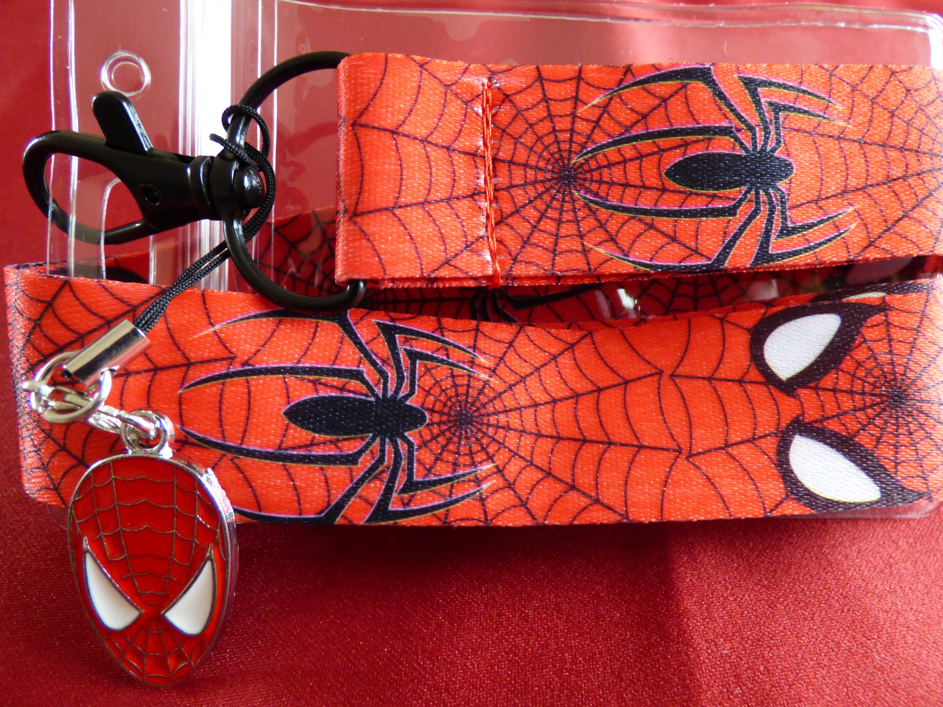 Marvel Spiderman Lanyard Charm & ID Holder Bus Pass/keys/neck - Etsy UK