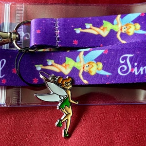 Disney Tinkerbell / Fairy / Fairies Lanyard, Tink Charm & ID Holder Bus ...