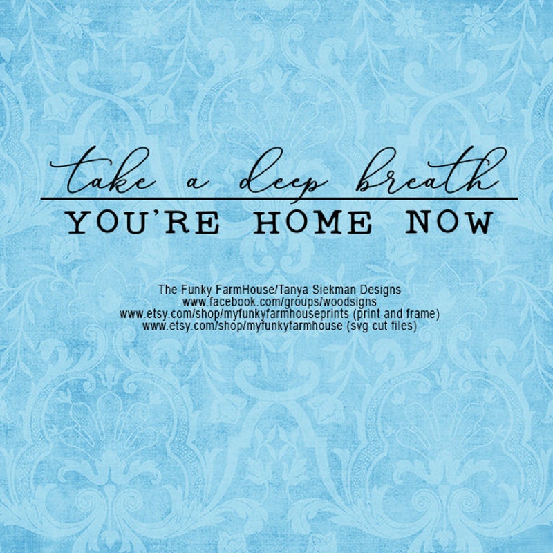 Deep Breath Sign - Etsy