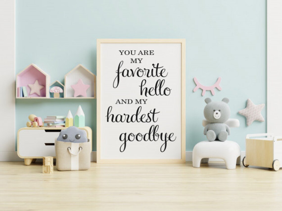 SVG & PNG - "you Are My Favorite Hello and My Hardest Goodbye" - Etsy