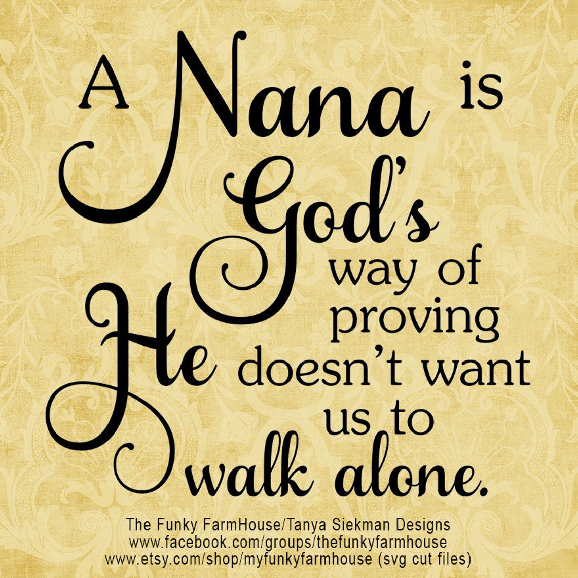 SVG & PNG A Nana is God's Way of Proving He Doesn't - Etsy