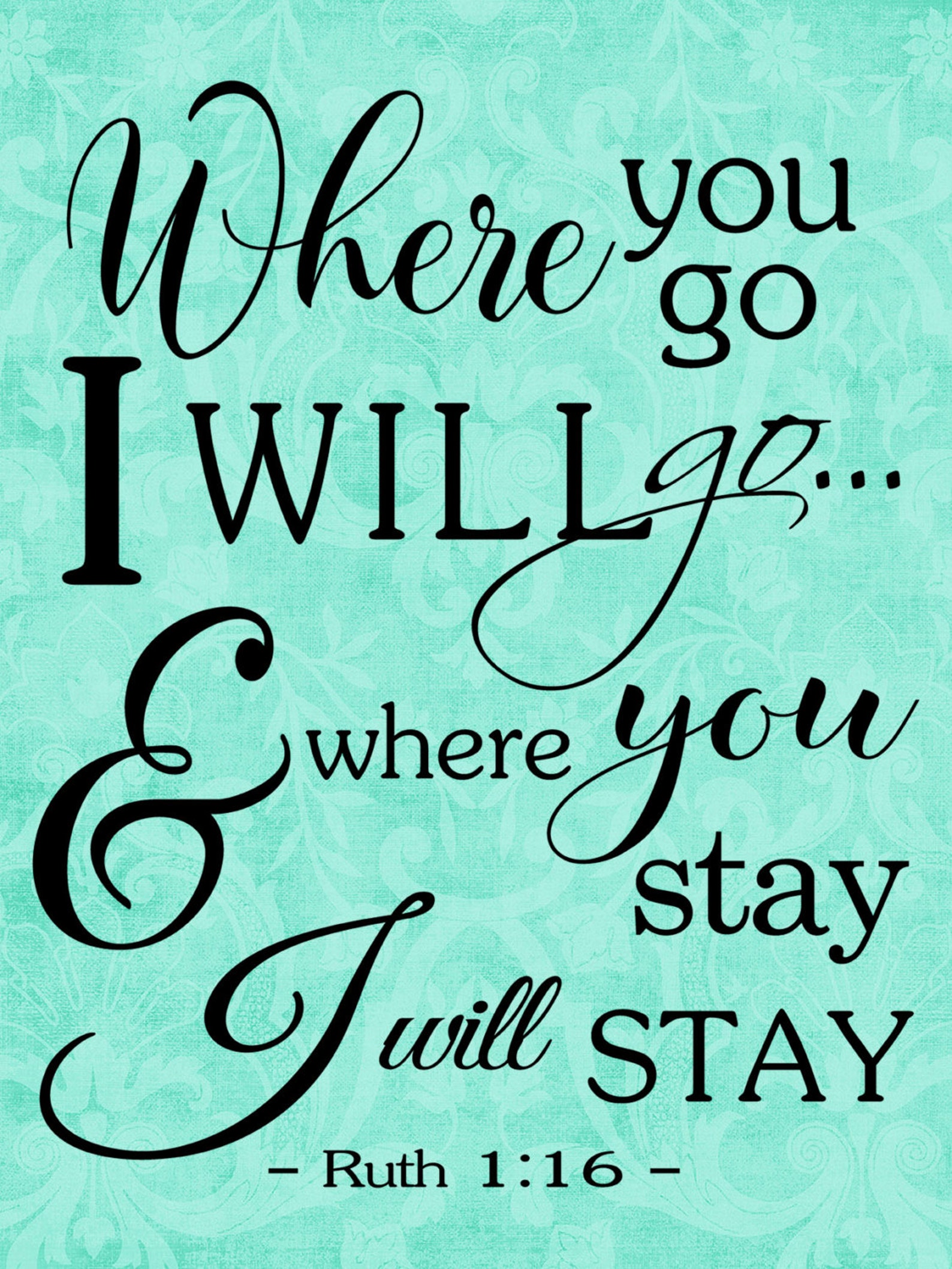 SVG DXF & PNG Where You Go I Will Go ... - Etsy