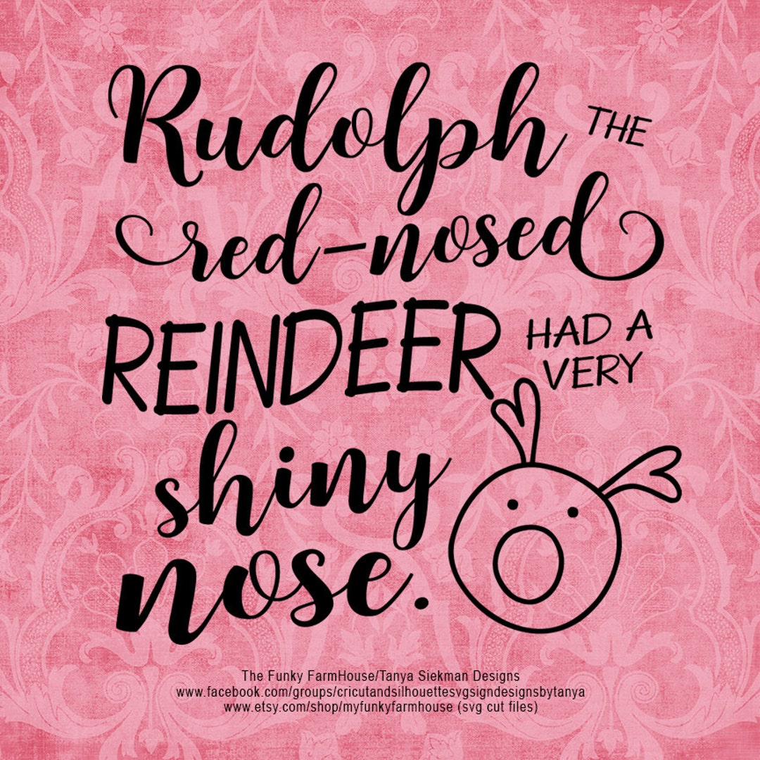 SVG, & PNG - "rudolph the Red-nosed Reindeer" - Etsy