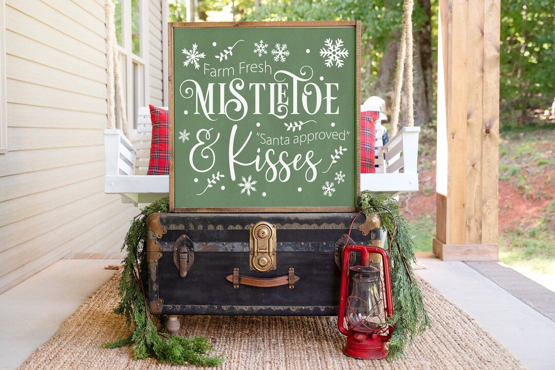 SVG, and PNG - "farm Fresh Mistletoe & Santa Approved Kisses ...