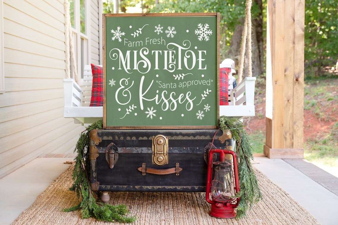 SVG, and PNG - "farm Fresh Mistletoe & Santa Approved Kisses ...