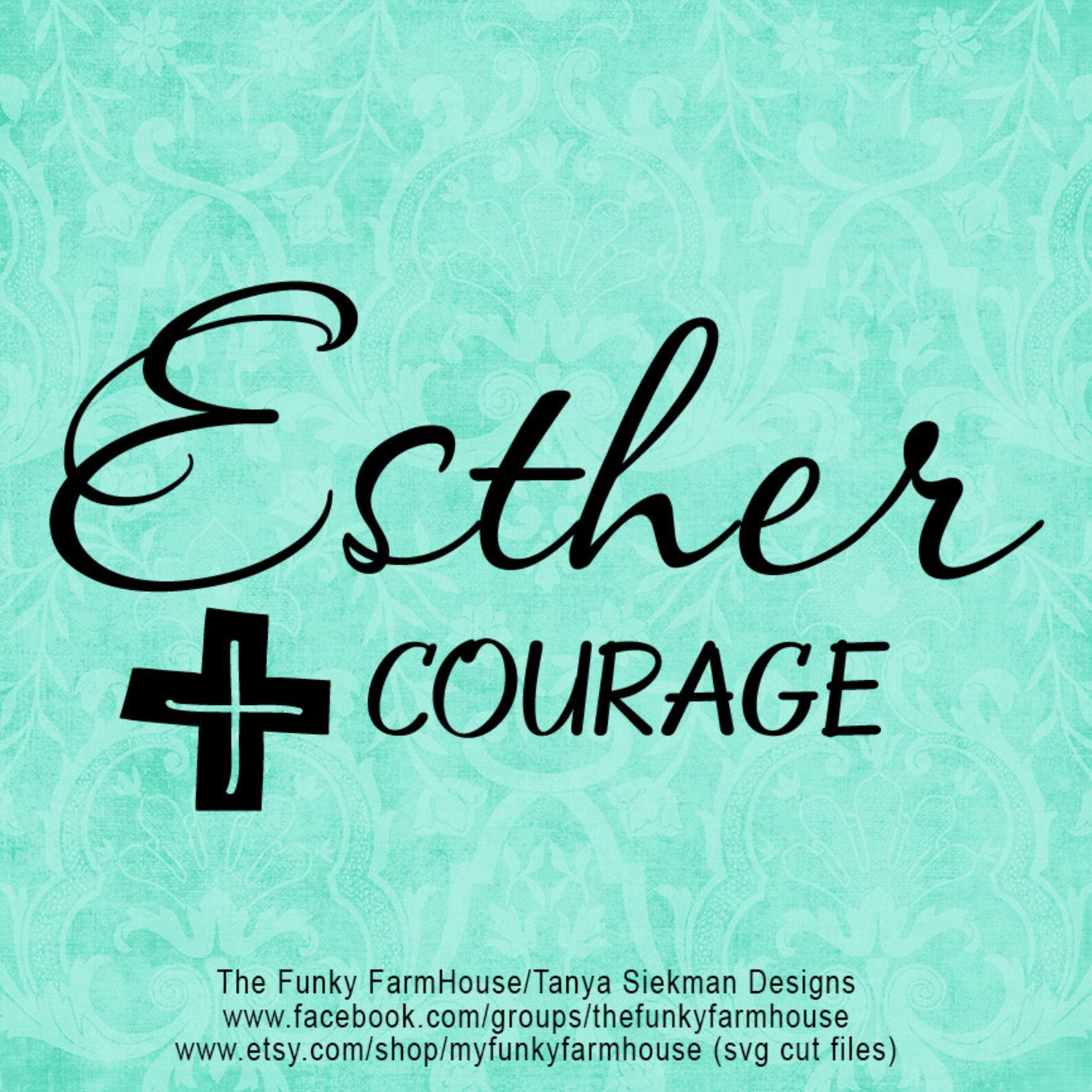 SVG, & PNG - "esther + Courage" - Etsy