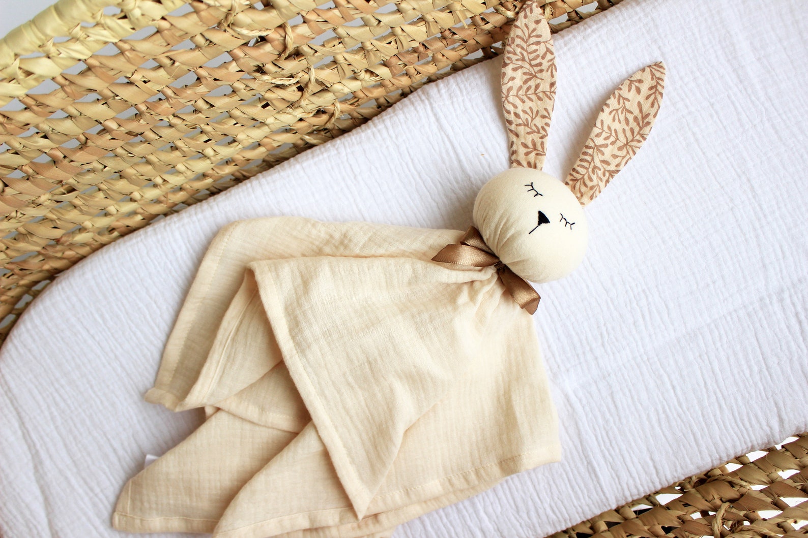 Organic Cotton Bunny Security Blanket 11x17 - Etsy