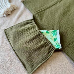 Portable Changing Pad, Organic Muslin, Travel Changing Mat, Waterproof ...