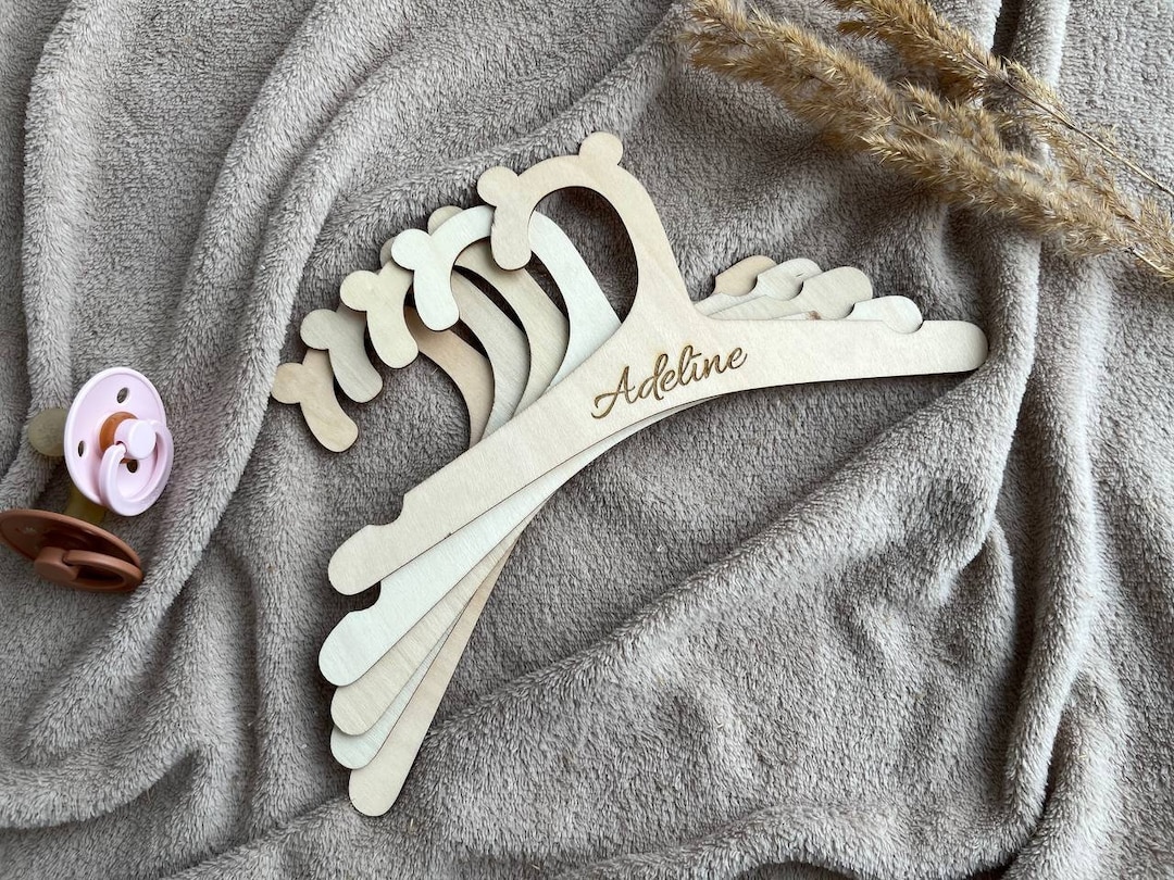Personalized Baby Hanger Set: Wooden Animal Hangers, Custom Name - Etsy