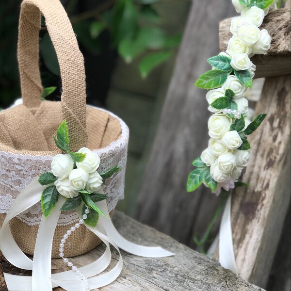 Rustic Flower Girl Basket - Etsy