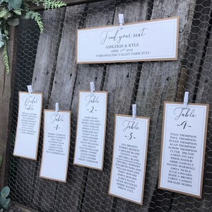 Rustic Table Seating Plan - Etsy