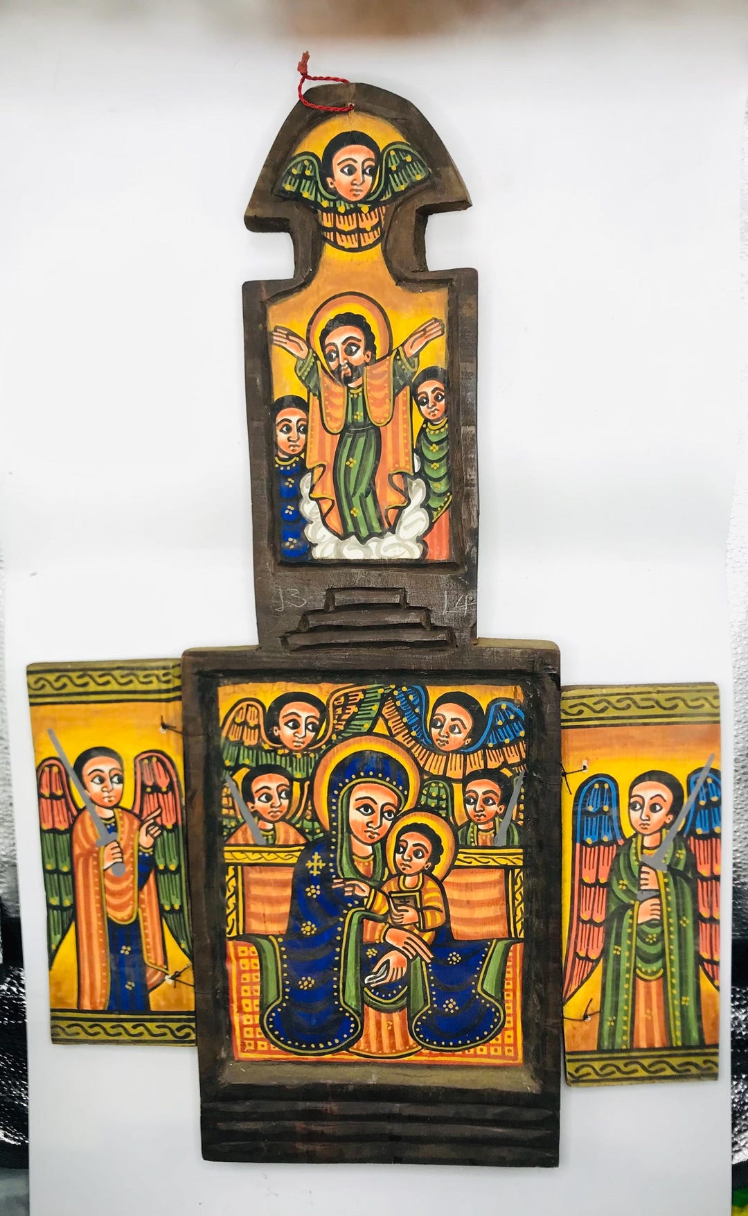 Ethiopia Handmade Wood Icon Orthodox Coptic Christian Art the Nativity ...