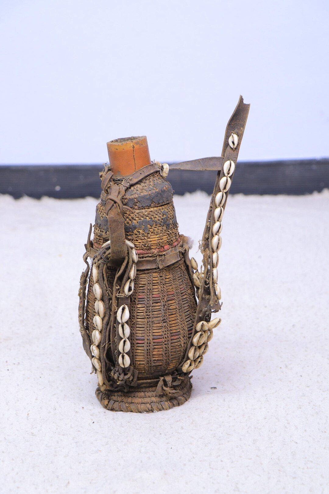 East African Ethiopian Cowrie Shell Oromo Milk Water Jug Container ...