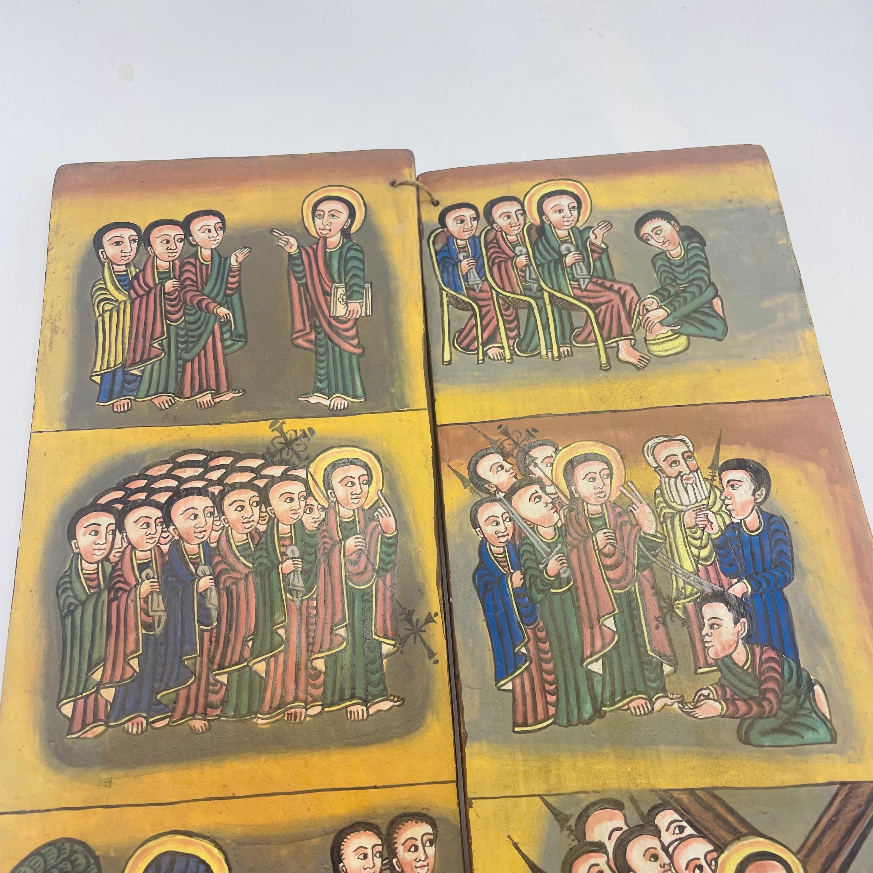 Antique ETHIOPIAN Orthodox Coptic Wood Icon Aksum Hand Painted Icon - Etsy