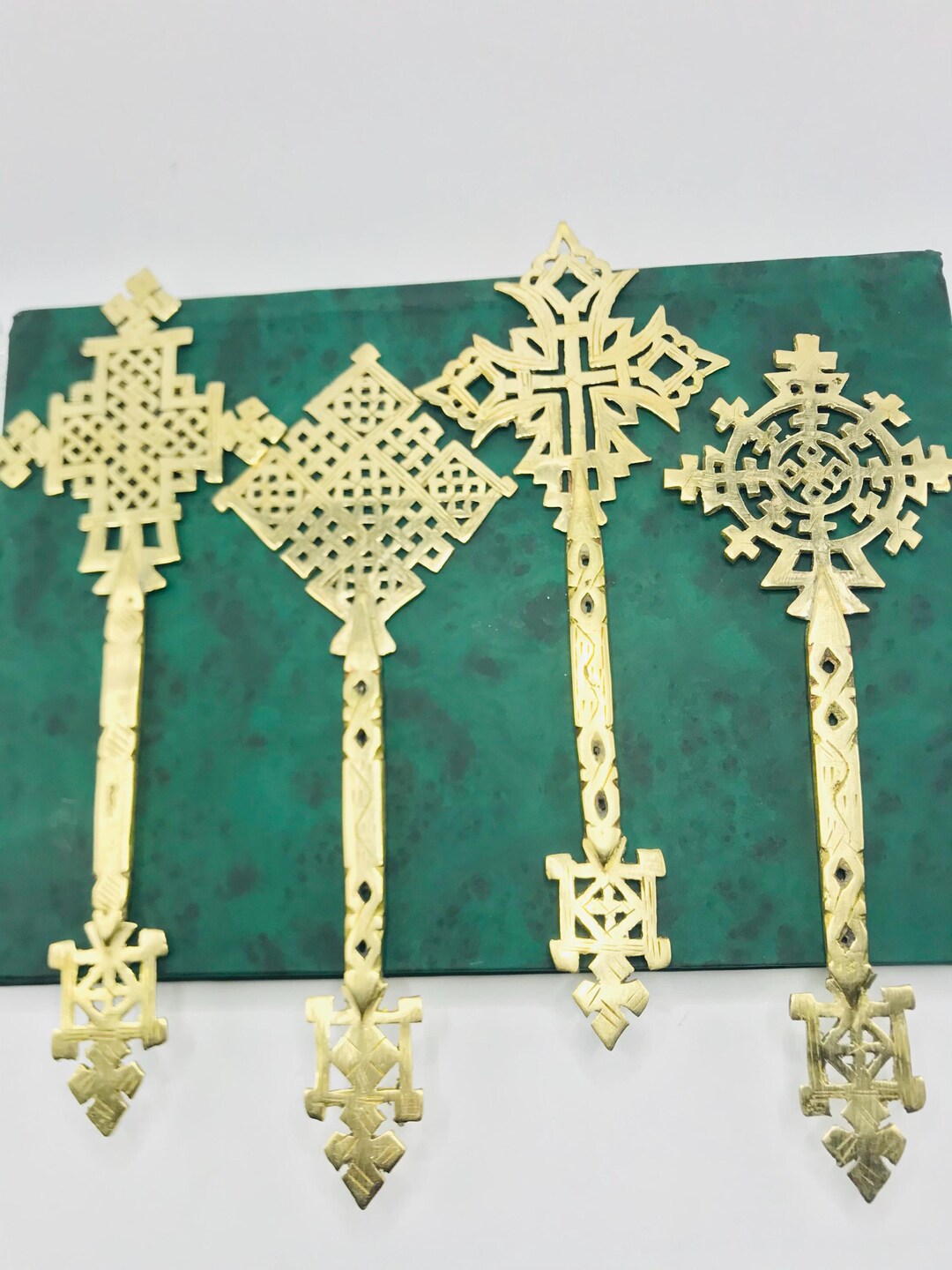 4x Ethiopian Hand Cross Orthodox Coptic Christian Blessing Decoration ...