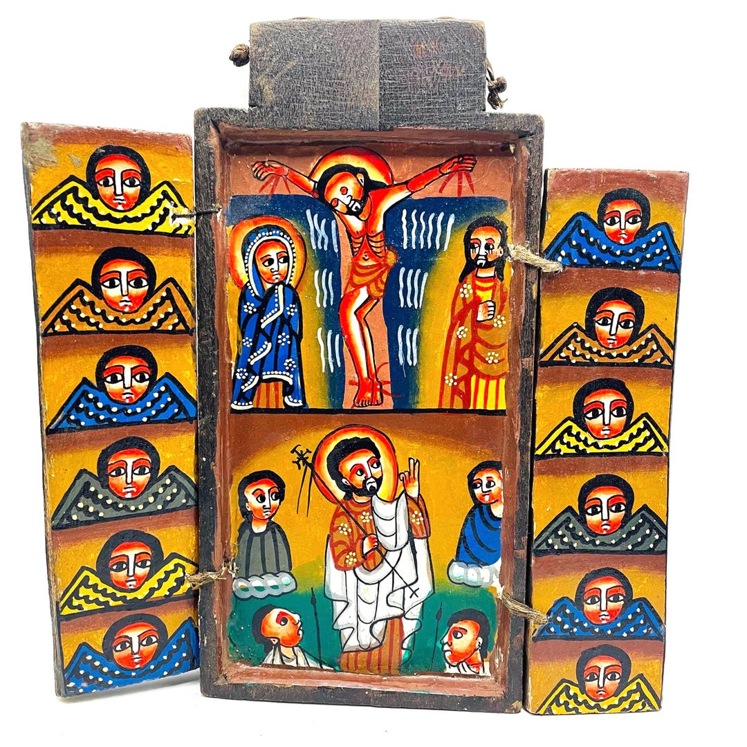 Ethiopian Icon Wooden Coptic Religious Gift Christian Home Decor Wall ...