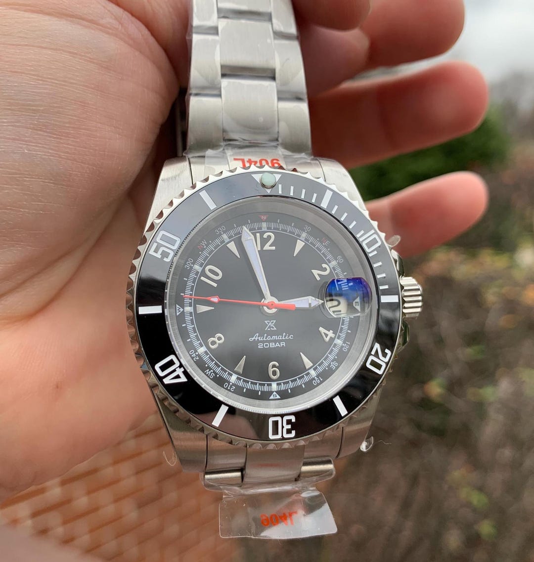 40mm Pilot Watch: Seiko NH35 Automatic, Sapphire Crystal, Submariner ...