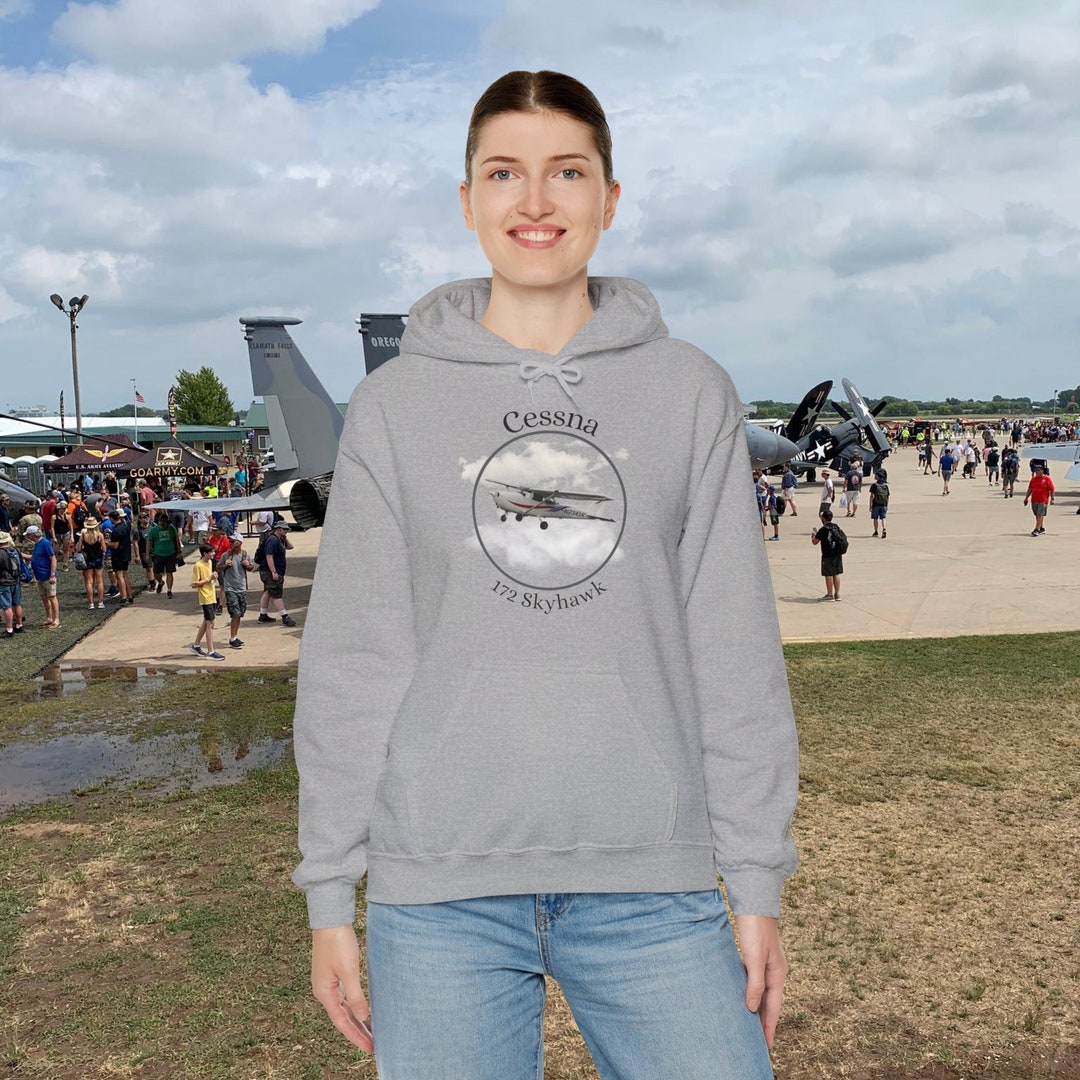 Cessna 172 Skyhawk Hooded Sweatshirt, Gift for Pilot, Student Pilot or ...